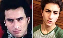 Saif Ali Khan and Son Ibrahim lookalike photos are so amazing-सैफ अली ...