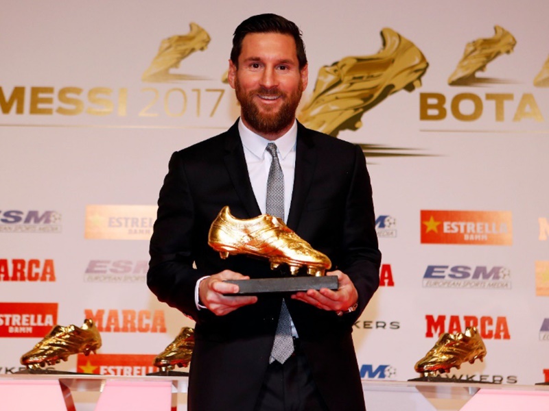 European Golden Shoe Award : Messi wins sixth European Golden Shoe ...